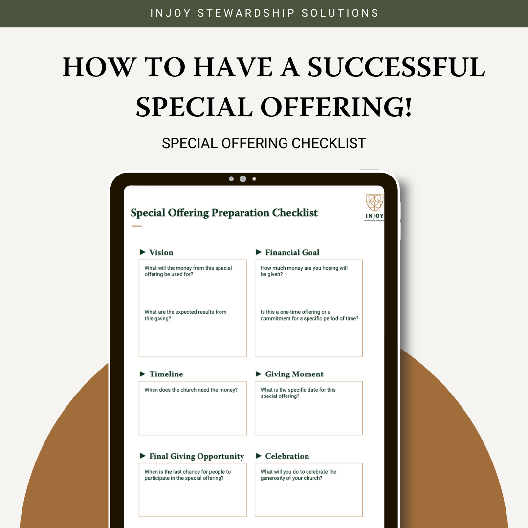Special Offering Checklist